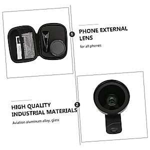Abaodam 3pcs Set Wide-Angle Lens Phone Wide Angle Lens Intelligent Wide Angle Lens 2 in 1 Clip on Cell Phone Lens Suite Aviation Aluminum Alloy Universal Clip External Wide Angle