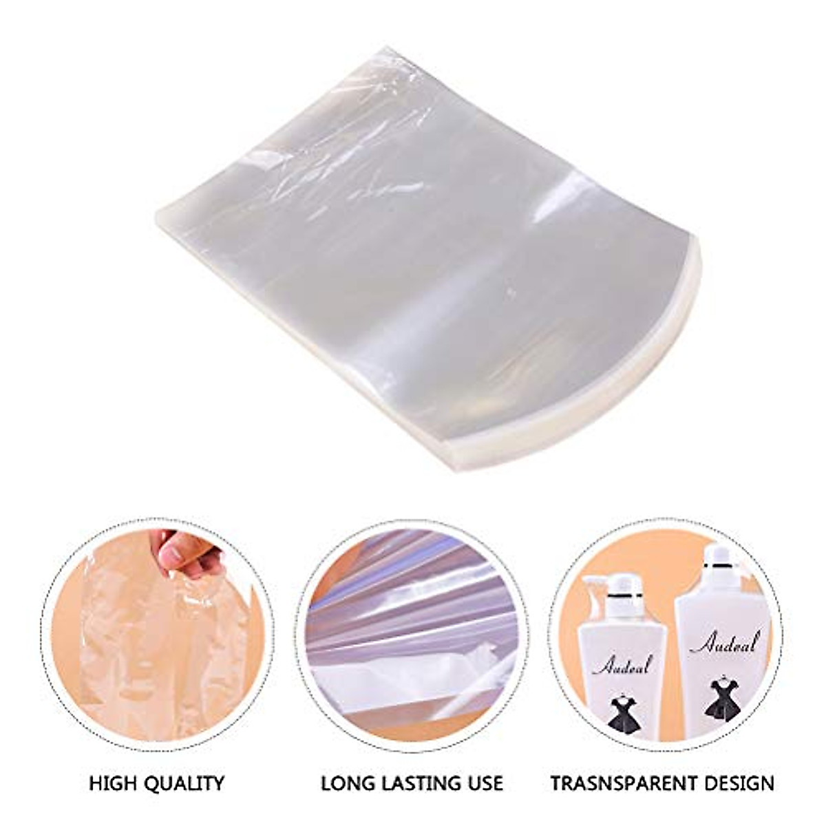 DOITOOL 300 Pcs Shrink Wrap Bags PVC Heat Shrink Film Bags Seal Wrapping Packaging Film Home Kitchen Ustensil Tool