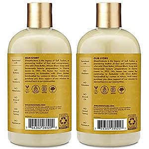 Shea Moisture Raw Shea Butter Shampoo and Conditioner Set, Deep Moisturizing with Sea Kelp & Argan Oil, Sulfate Free & Silicone Free, Curly Hair Products, Family Size, 13 Fl Oz (Pack of 2)