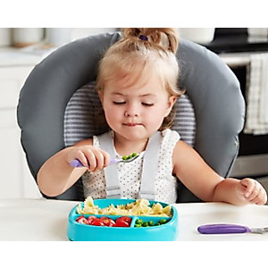 NUK Kiddy Cutlery Spoons, 3 Pack, 18+ Months Purple & Green (Purple & Green)