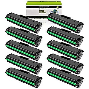 greencycle Toner Cartridge Replacement Compatible for Samsung MLT-D101S MLTD101S MLT D101S Use in SCX-3400 SCX-3401FH SCX-3405 SCX-3406HW SCX-3407 SF-761P ML-2165 ML-2166w Printers (Black,10-Pack)