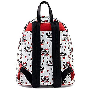 Loungefly Disney Mickey and Minnie Mouse Love AOP Womens Double Strap Shoulder Bag Purse