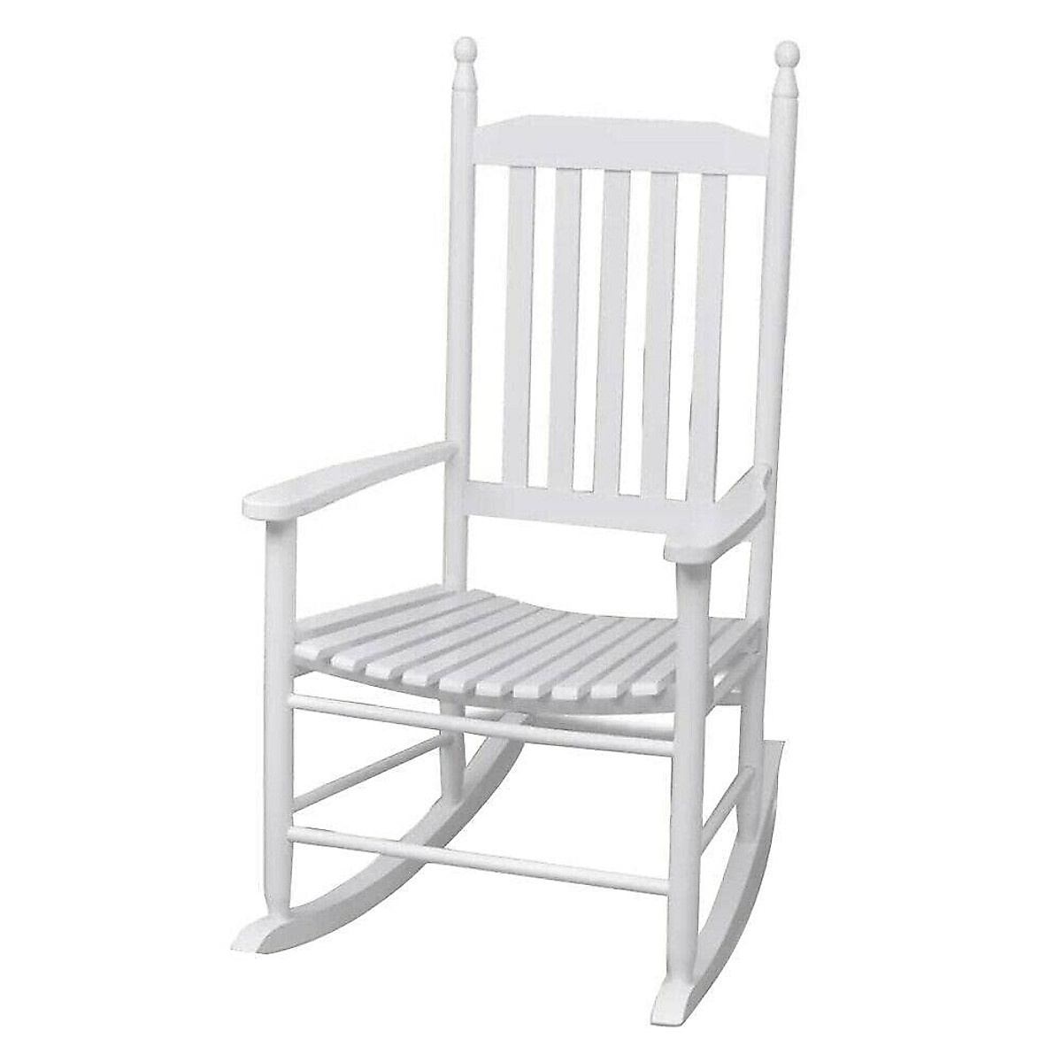 VBSQ Indoor Outdoor Rocking Chair Wood Frame Durable Porch Chair for Relaxin White Slirr Chair Rocking Chair Rocker Chair Rocker Camp Chair Rocker Recliner Rocking Camp Chair Rocking Chairs