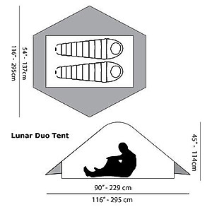 Six Moon Designs Lunar Duo Outfitter 2 Person Ultralight Gray Tent