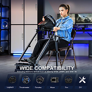 Marada G920 Racing Steering Wheel Stand with Shifter Mount Fit for Thrustmaster, PXN, Logitech G29, G923 Height Adjustable Sim Frame Wheel & Pedal & Gear Lever NOT Included（Only Stand）