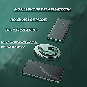 Wireless Bluetooth Headphone, Painless Wearing Headset with Mic for Cell Phone, Non Ear Plug Non Bone Conduction Ear Hook Earbuds, Lightweight, Waterproof Earpiece for Business/Office/Sports