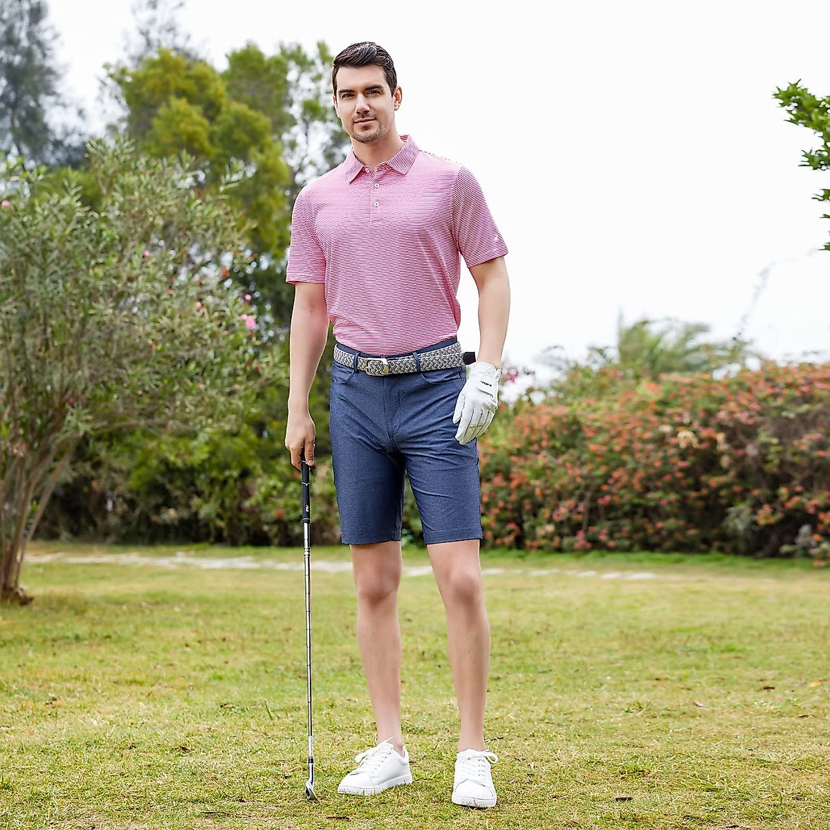 Golf Shirts for Men Dry Fit Moisture Wicking Casual Sport Short Sleeve Mens Golf Polo Shirts