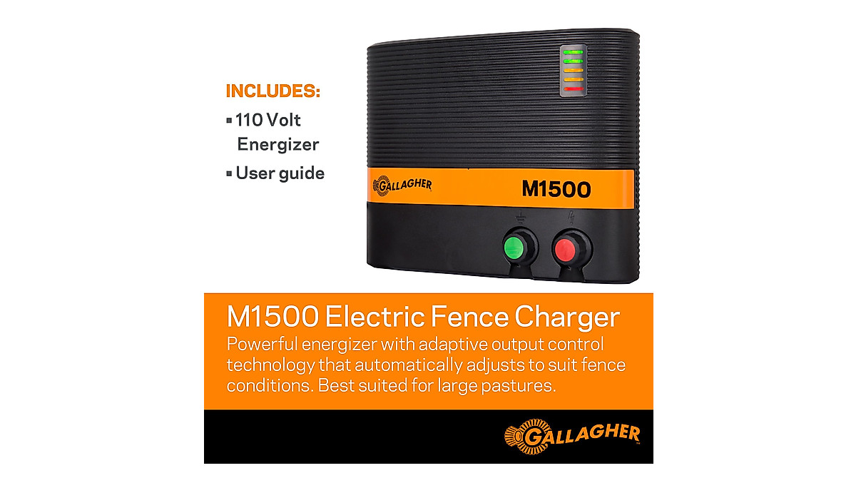 Gallagher M1500 Electric Fence Charger - Reliable & Powerful