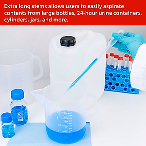 Globe Scientific 139050B Transfer Pipettes, 300mm Extra Long, 23.0mL Capacity, Pack of 100