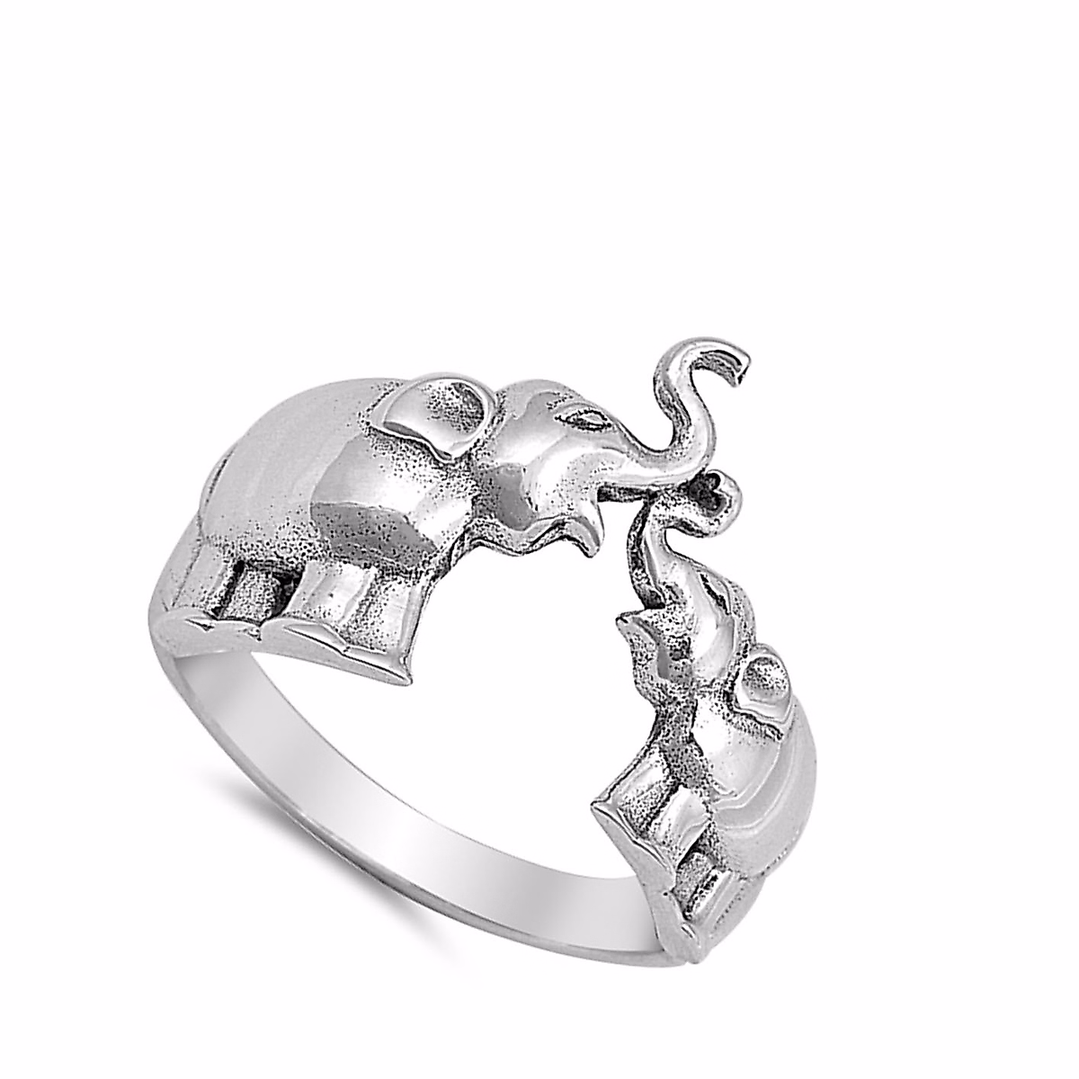 Elephant Animal Ring New .925 Sterling Silver Band Size 10