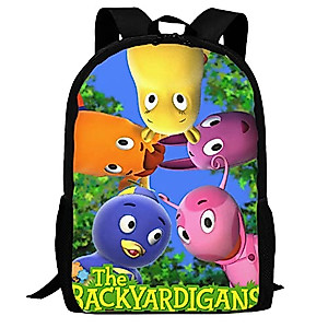 Pobecan The Anime Backyardigans Backpack Laptop Backpack School Daypack Book Bag Travel Bag for Men Women Boys Girls