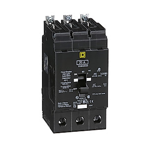 SCHNEIDER ELECTRIC 480Y/277-VOLT 20-AMP EGB34020 Miniature Circuit Breaker 480Y/277V 20A, Black