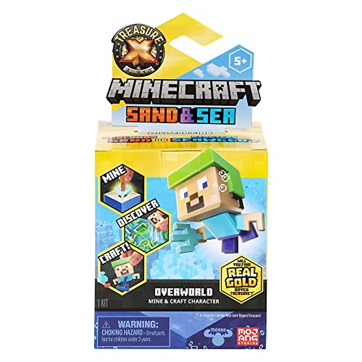 Treasure X Minecraft Sand & Sea. Overworld Minecraft Character. Mine, Discover & Craft with 10 Levels of Adventure & 12 Mine & Craft Characters to Collect. 2 Pack