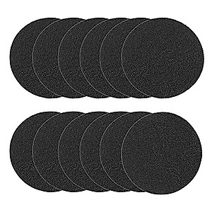 7.2 Inch Kitchen Compost Bin Filters Charcoal Replacements, ENLOY 12 Pack Charcoal Filters for Countertop Home Bucket, Longer Lasting Round Extra Thick Activated Charcoal