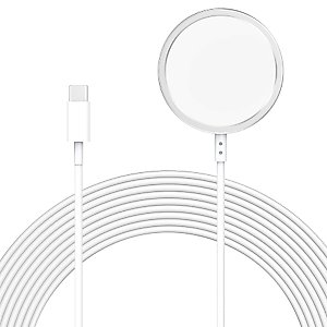 ZEROLEMON Magnetic Wireless Charger [10ft], Compatible with Mag-Safe Charger, Fast Wireless Charging Pad for iPhone 12/13/14/15 Pro Max, iPhone 14/15 Plus, iPhone 13/12 Mini, AirPods - White