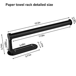 Paper Towel Holder,Under Cabinet Paper Towel Holder Optional Perforated or self-Adhesive,Paper Towel Holder Wall Mount for Kitchen,Sturdy and Durable Kitchen Organization