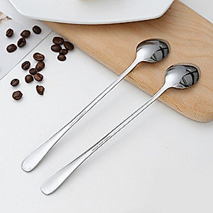 20 Piece Long Handle Iced Tea Spoon, Stainless Steel Coffee Mixing Spoons - Long Cream Dessert Spoons