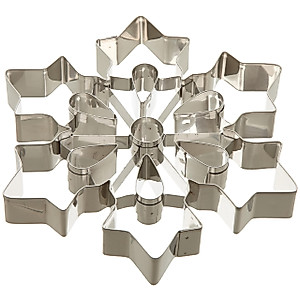 Ateco Large Snowflake Cookie Cutter, Stainless Steel, 8" diameter