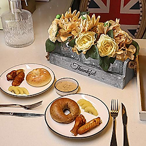 GBtroo Mason Jar Dining Table Centerpieces - Coffee Table Decor with 3 Mason Jars and Flowers - Farmhouse Home Decor Rustic Living Room and Kitchen Decoration Center Piece Farmhouse Centerpieces For Dining Room Table