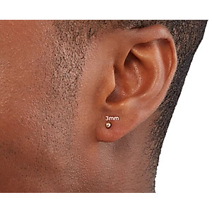 Tiny 3mm Ball Stud Earrings for Women,Dainty Mini Ball Earrings for Cartilage Helix Earlobe Piercing 316L Surgical Stainess Steel Hypoallergenic (3mm Ball, Gold)