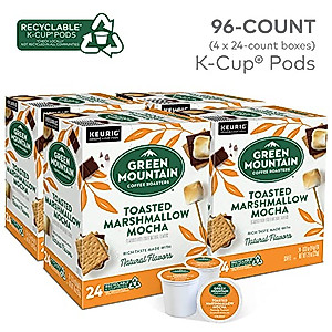 Green Mountain Coffee Roasters Toasted Marshmallow Mocha, Single-Serve Keurig K-Cup Pods, Flavored Light Roast Coffee Pods, 96 Count