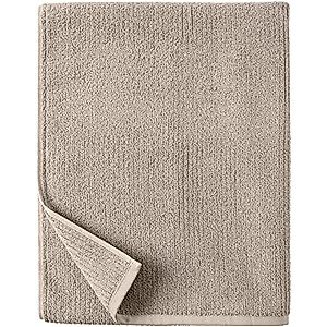 Amazon Aware 100% Organic Cotton Ribbed Bath Towels - Bath Towels, 4-Pack, Taupe