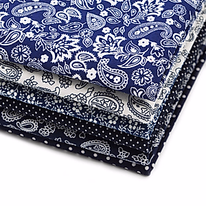 Fat Quarter Cotton Fabric Pre-Cut Quilting Assortments Craft Cloth Bundle Squares DIY for Sewing Crafting Rose Flavor(18 by 20.5Inch)