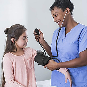 LotFancy Aneroid Sphygmomanometer, Pediatric BP Cuff, Child & Small Cuff, Professional Manual Blood Pressure Cuff, 7.2"-10.5", with Zipper Case