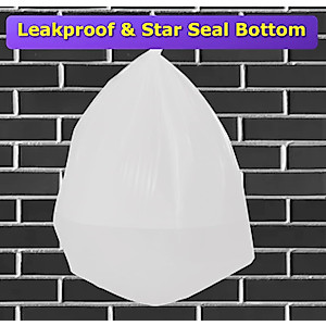 4 gallon Trash Bags Lavender Scented (200 Count) Small Trash Bags CCLINERS White Bathroom Garbage Bags 15 Liter Trash Bags Diaper Bags Mini Wastebasket Can Liners for Home Office Bins (200 Bags)