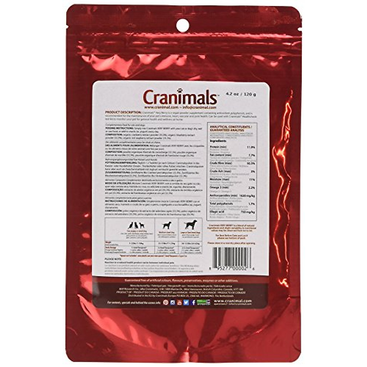 Cranimals Very Berry Supplement 120g/4.2 oz