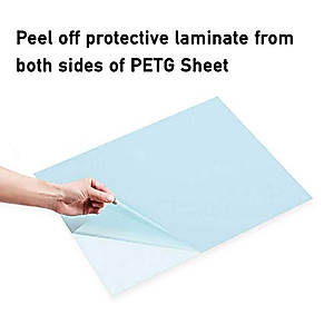 10 Pack of 8x10” PET Sheet/Plexiglass Panels 0.04” Thick; Use for Crafting Projects, Picture Frames, Cricut Cutting and More; Protective Film to Ensure Scratch and Damage Free Sheets