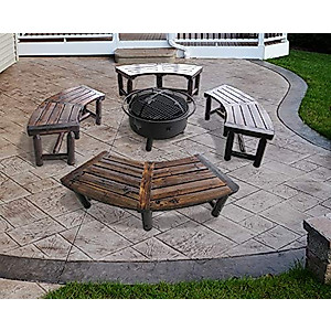 Leigh Country Char-Log Curved Bench