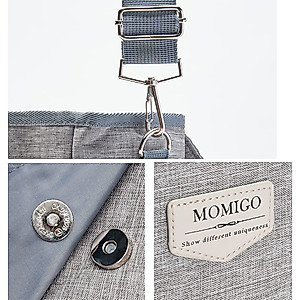 MOMIGO Baby Diaper Caddy Bag - Large Capacity Diaper Caddy Tote Bag Baby Stroller Bag Nursery Storage Bin for Diapers, Wipes & Toys Diaper Bag for Outdoor (Grey)