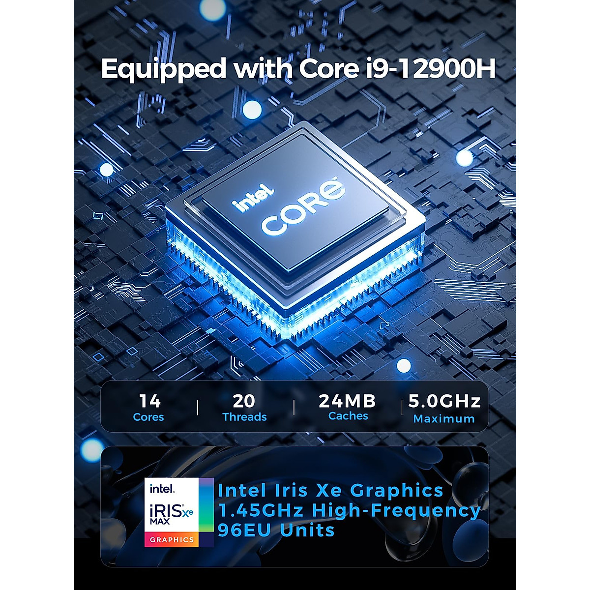 TOPGRO K2 Mini Gaming PC 12th Gen Core i9-12900H, Mini Computers(14C/20T, Up to 5.0GHz)32GB DDR4/1TB PCIe4.0 SSD, Small Mini PC Windows 11 Pro, 8K UHD/2.5G LAN/Thunderbolt 4/WiFi 6E/BT5.3, Home&Office