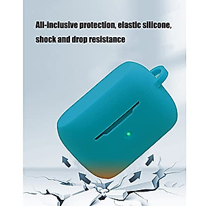 Silicone Case for Jabra Elite 5 Active in-Ear Detection Bluetooth Headphones,Premium Soft Skin Cover Shock-Absorbing,Anti-Scratch Protective Case with Keychain,Wine Red