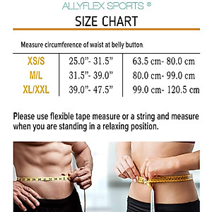 AllyFlex Sports® Lumbar Support - Back Brace For Men & Women Ergonomic Design and Lightweight Breathable Material Provide Back Support and Pain Relief for Waist - M/L (31.5'' - 39.0'')