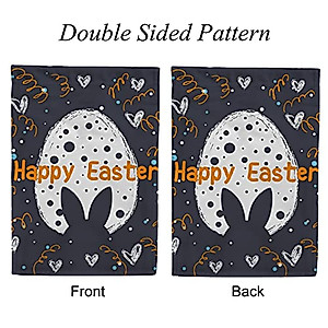 My Little Nest Seasonal Garden Flag Happy Easter Egg Double Sided Vertical Garden Flags for Home Yard Holiday Flag Outdoor Decoration Farmhouse Banner 12"x18"