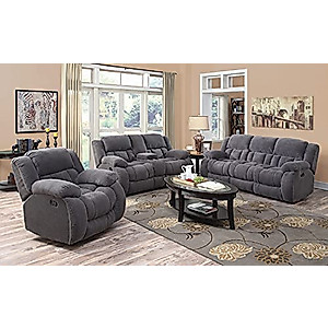Coaster Furniture Weissman Pillow Padded Motion Sofa Charcoal 601921