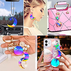 Mity rain Resin Mold, 62pcs Wind Chimes Resin Molds Silicone Kit Bundle Moon Design for Resin Casting, Jewelry Resin Casting Molds Wind Bell Epoxy Molds for Home Decor