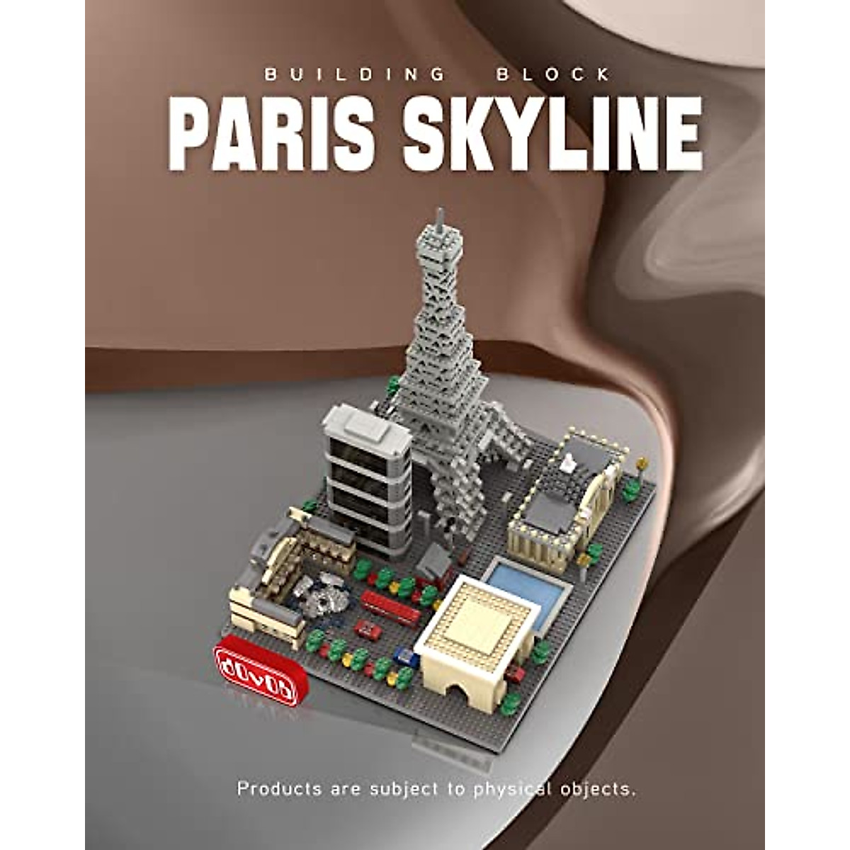 dOvOb Architecture Paris Skyline Micro Mini Blocks Building Set, 2324 Pieces Bricks,3D Puzzle Collection Model Kit, Office Home Decor as Gift for Adults or Kids