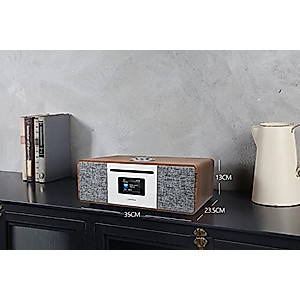 LEMEGA MSY5 CD Player,FM Digital Radio,Internet Radio,Spotify Connect,Bluetooth Speaker,Stereo Sound,USB Charging,Clock Alarms,Remote&App Control – Walnut Finish