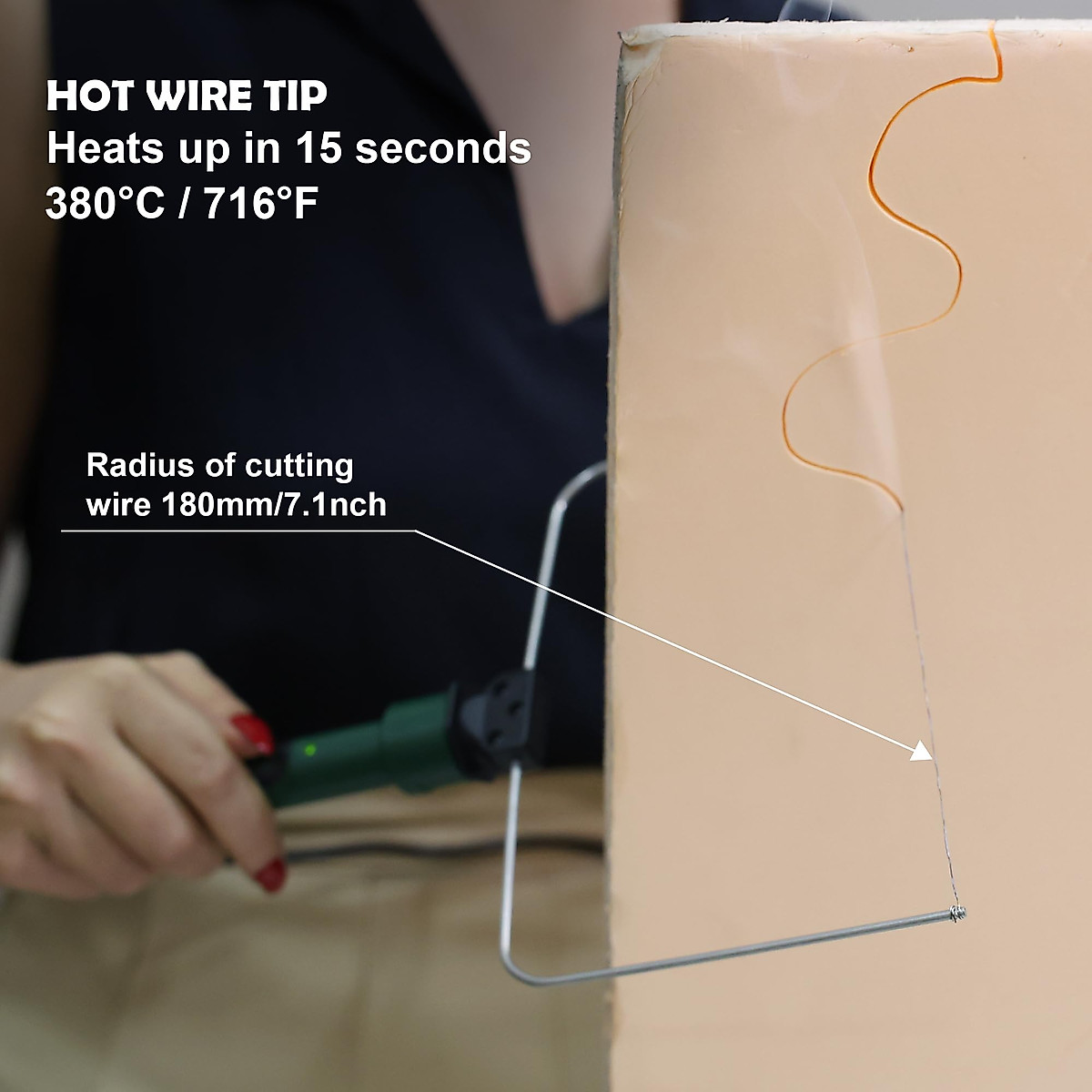 WINONS Hot Wire Foam Cutter with Temperature Controller and Light Indicator 27W, Upgraded WFC-0008 Styrofoam Cutter also can be used as a Hot Knife Foam Cutter and Polystyrene Cutting Tool (Kit of 10)