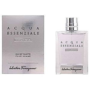 Salvatore Ferragamo Acqua Essenziale Colonia Eau de Toilette Spray for Men, 3.4 Fluid Ounce