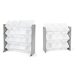 Humble Crew Kids Toy Organizers with Storage Bins (9 Bin, 24" Tall) and (12 Bin, 31" Tall)