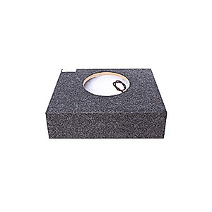 Bbox Single Sealed 10 Inch Subwoofer Enclosure - Pro Series Single Sealed Car Subwoofer Boxes & Enclosures - Premium Subwoofer Box Improves Audio Quality, Sound & Bass - Nickel Finish Terminals