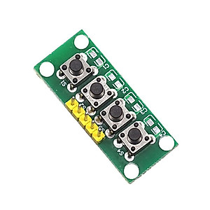 DIY Kit 1x4 4 Independent Key Button Keypad Keyboard Module Mcu for Arduino Student Class Design Graduation Project Experiment