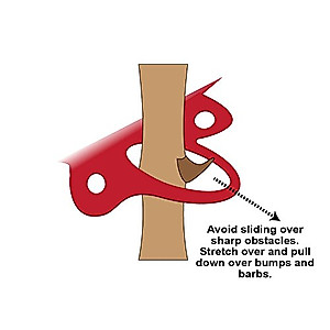 Garden Things GC-2003 Stretch Rubber Plant Stake Connecter, 3-Hole, Black