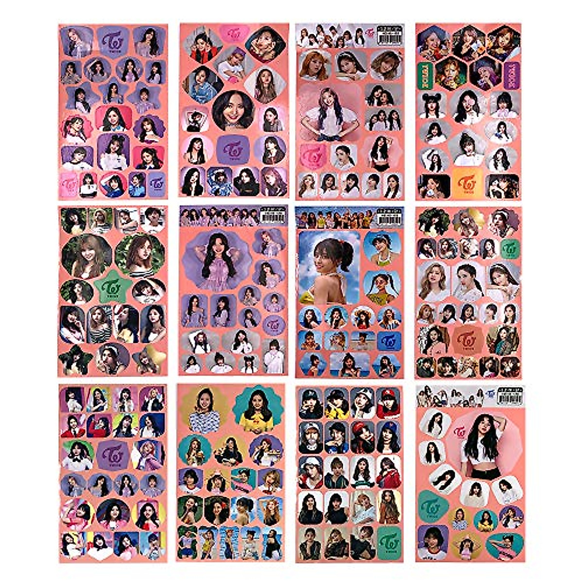 Fatyi Twice Gift Set with Lomo Card, Photocard Set, Merch With Sticker, 3D Sticker, Pen, Mirror, Wristband, Lanyard, Notebook and Hanging Flag, Kpop set