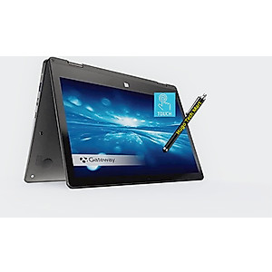 Gateway Newest Touchscreen 11.6 HD 2-in-1 Convertible Laptop in Black Intel N4020 4GB RAM 64GB SSD Mini-HDMI Webcam Hugo Tech Mart Pen Windows 11 S (Renewed)