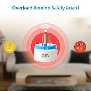 NEO Z-Wave Plus Smart Mini Plug Zwave Socket Zwave Outlet Home Automation, Work with Wink, SmartThings & more, Summer Green … (Blue 1PK)